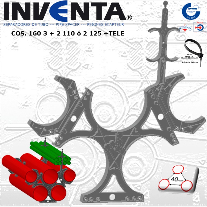 PIPE SPACER DISTANCER SUPPORT ELECTRICAL TUBE AND TELECOMMUNICATIONS Ø ...