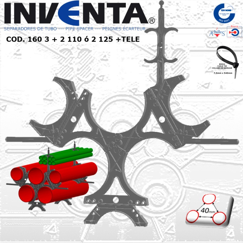 PIPE SPACER DISTANCER SUPPORT ELECTRICAL TUBE AND TELECOMMUNICATIONS Ø ...