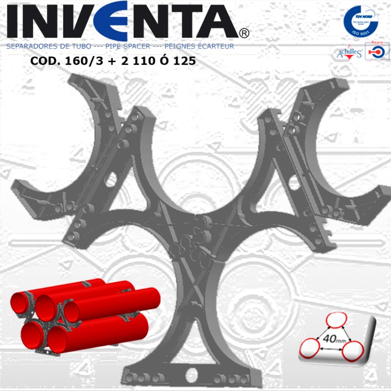 PIPE SPACER DISTANCER SUPPORT ELECTRICAL TUBE AND TELECOMMUNICATIONS Ø ...